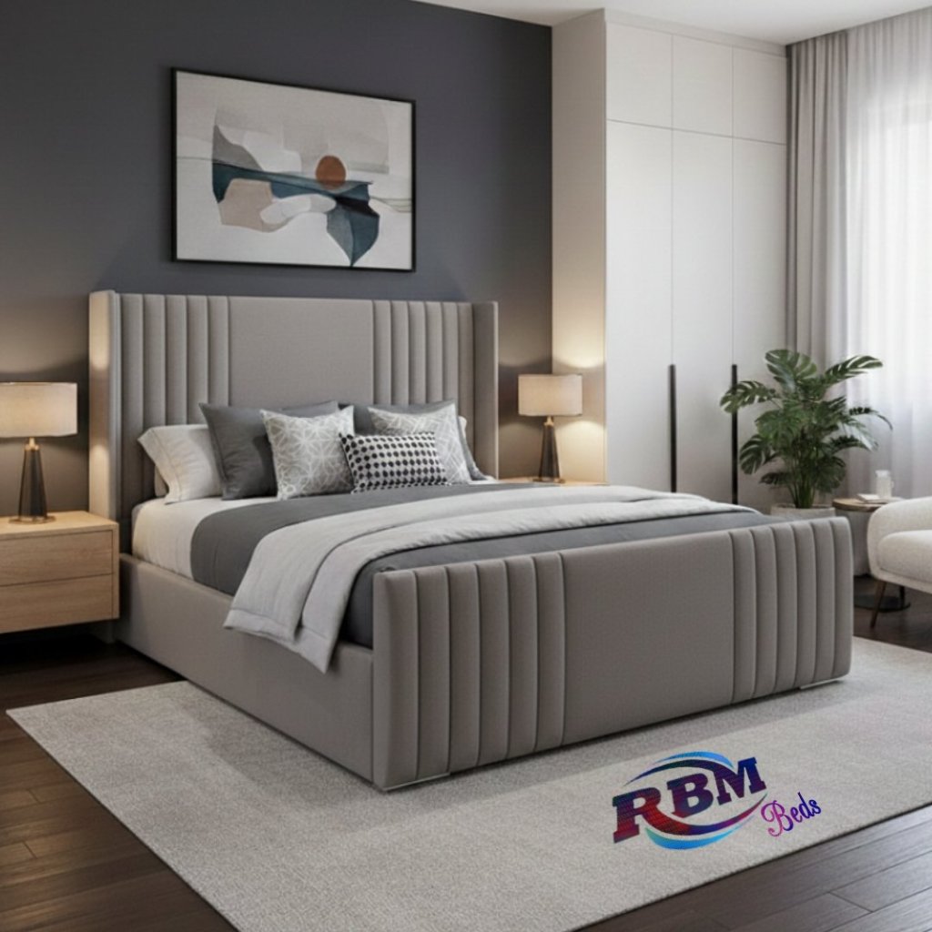 Ribbed wingback Beds - RBM Beds