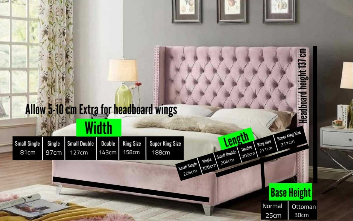 Superior Classic Wing Back Bed - RBM Beds