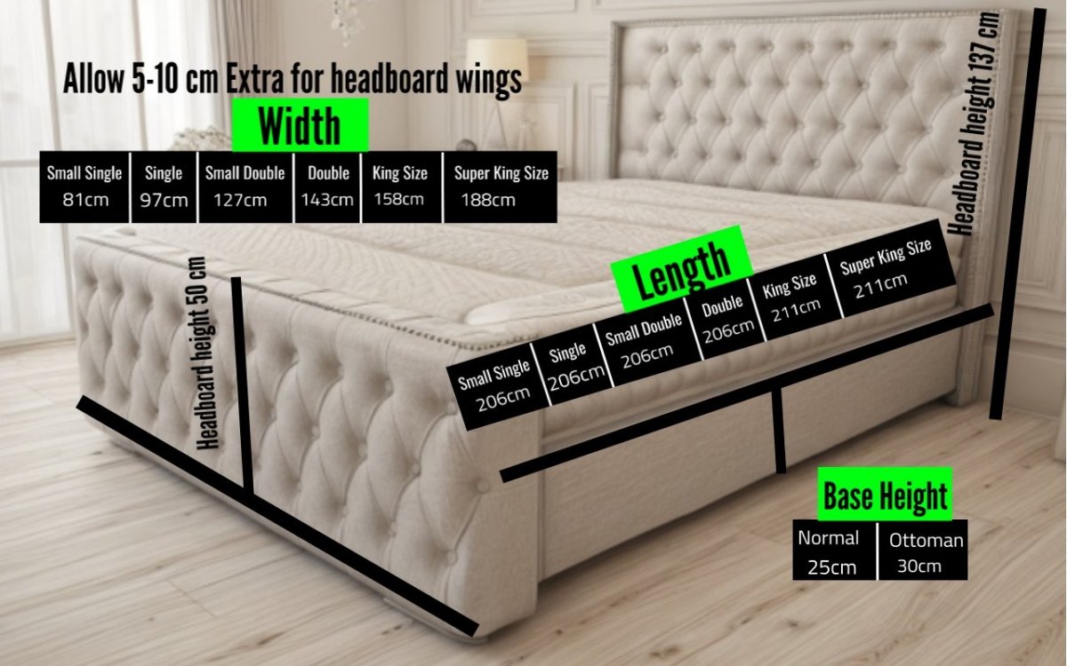 Dover Wing back bed - RBM Beds